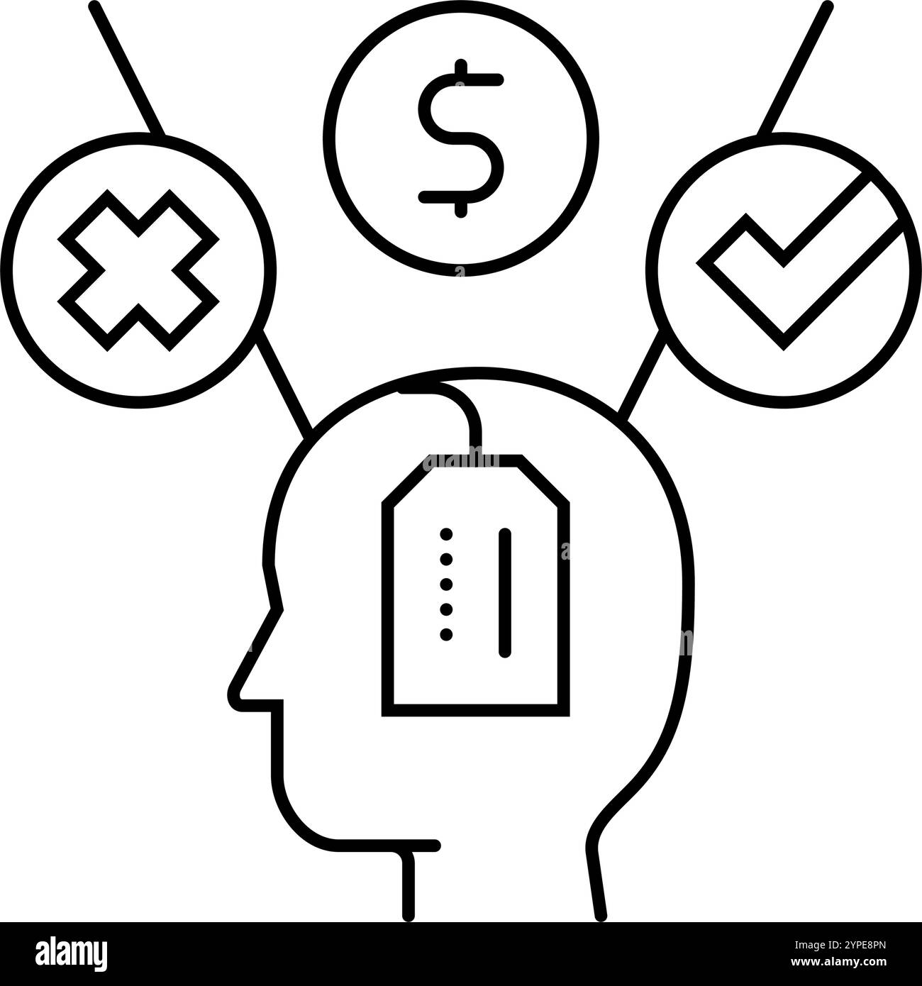 consumer decision making consumer behavior line icon vector ...