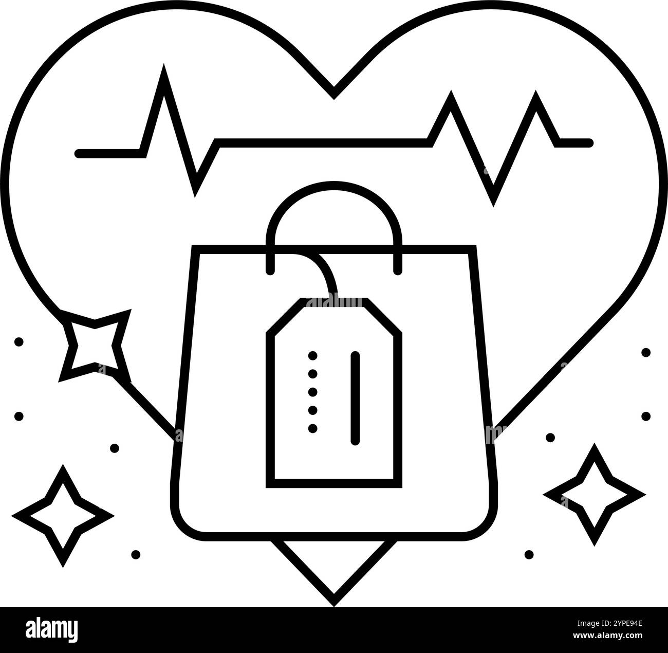 impulse buying consumer behavior line icon vector illustration Stock ...