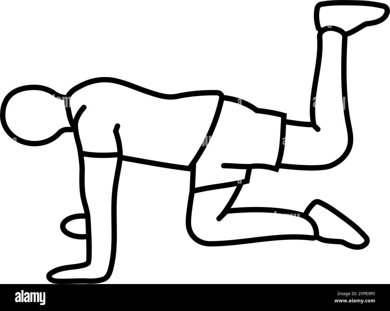 curtsy lunges fitness exercise leg line icon vector illustration Stock ...