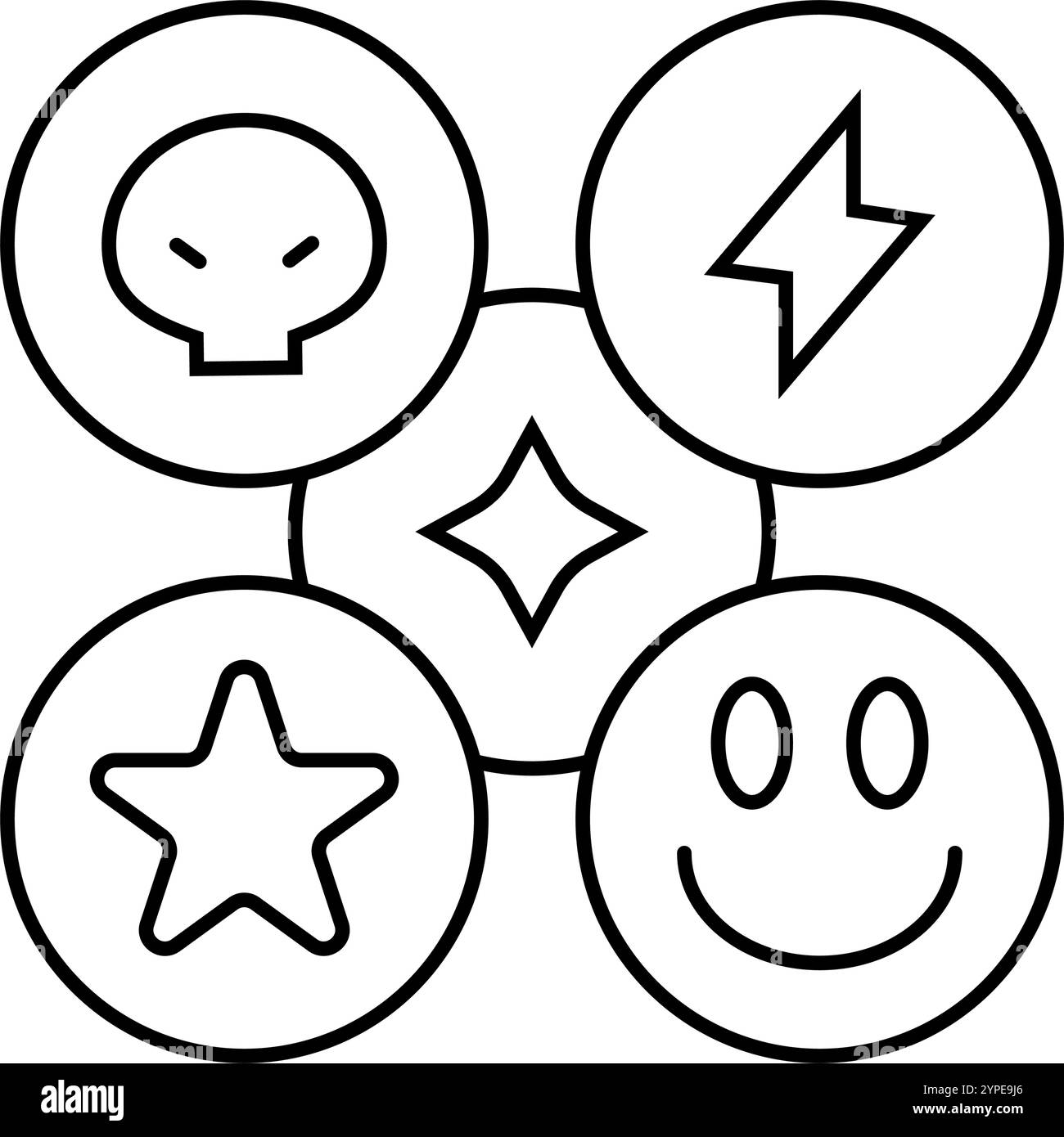ecstasy mdma rave retro line icon vector illustration Stock Vector ...
