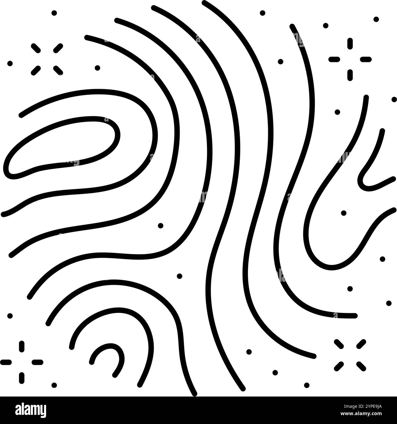 psychedelic visuals rave retro line icon vector illustration Stock ...