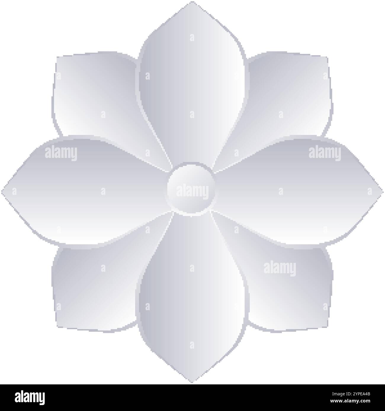 Symmetrical stylized flower pattern Cut Out Stock Images & Pictures - Alamy