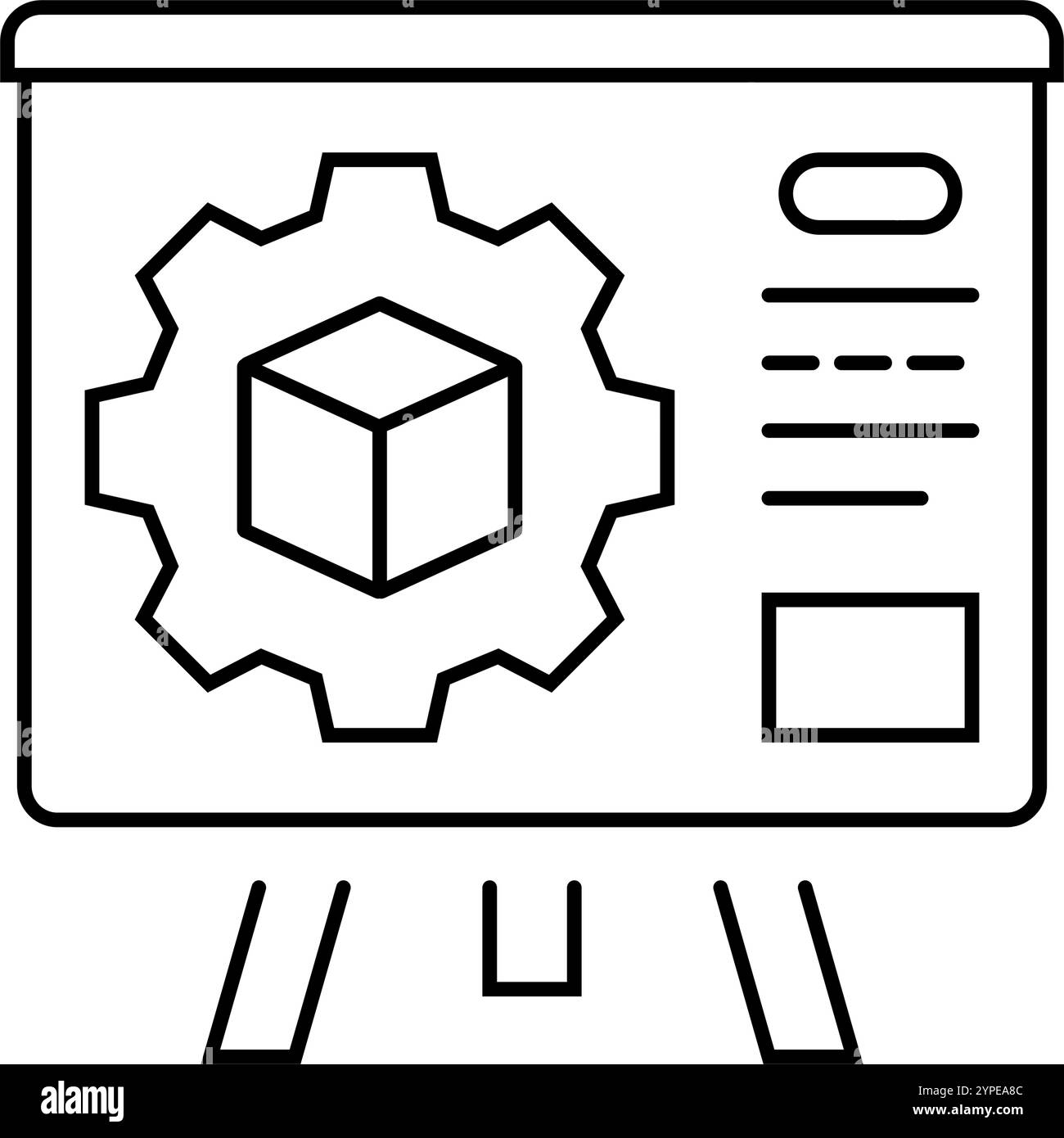 product training technical sales engineer line icon vector illustration ...