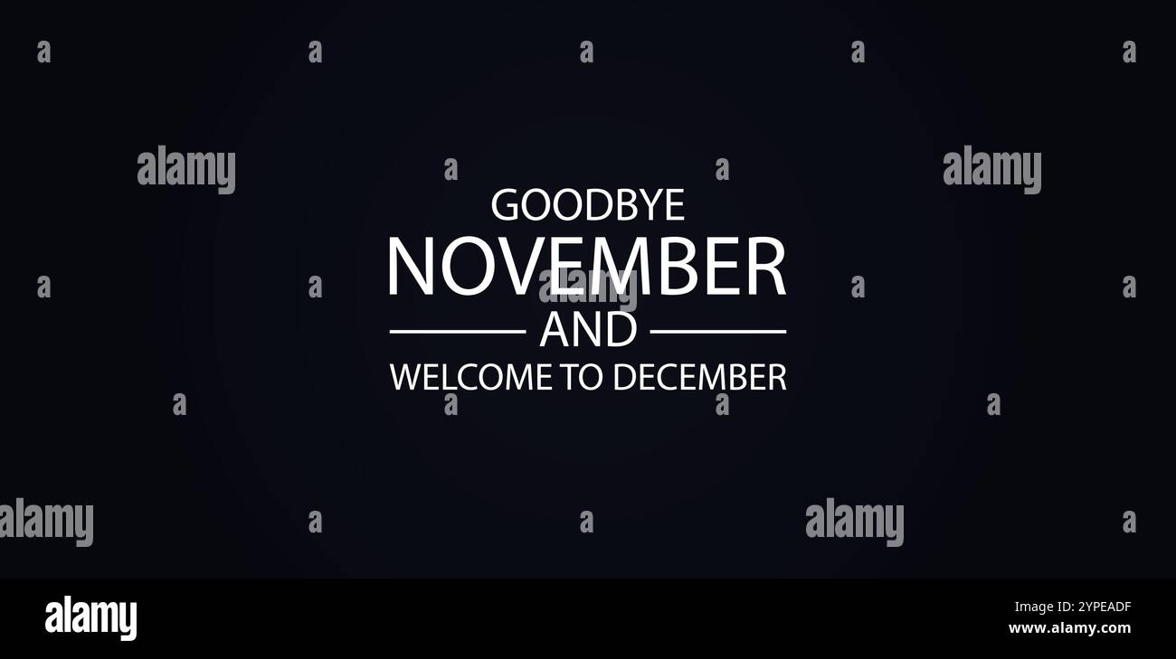 November Adieu December Steps In A Season of Change Stock Vector Image ...