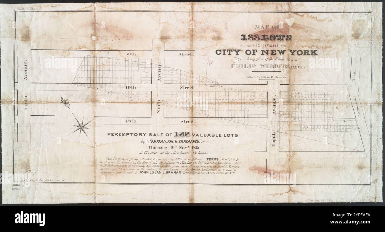 1835 new york map hi-res stock photography and images - Alamy