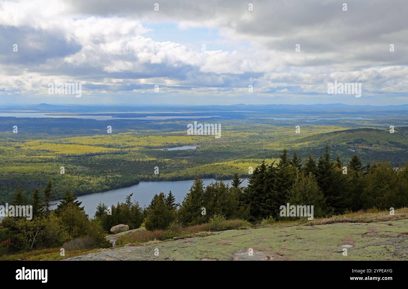 Spring scenery from Cadillac Mountain - Acadia national Park, Maine ...