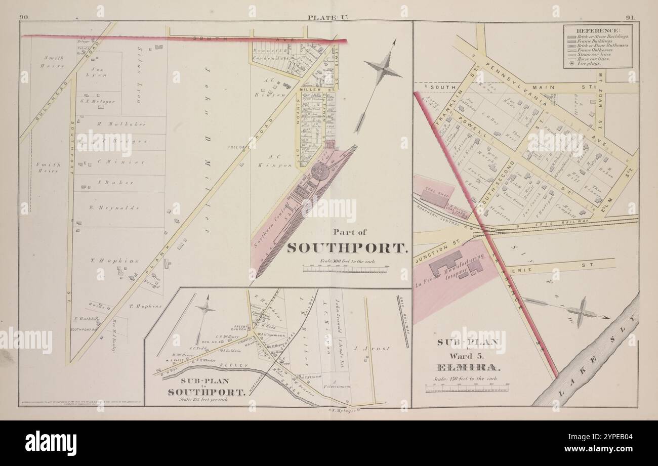 Map of southport hi-res stock photography and images - Alamy
