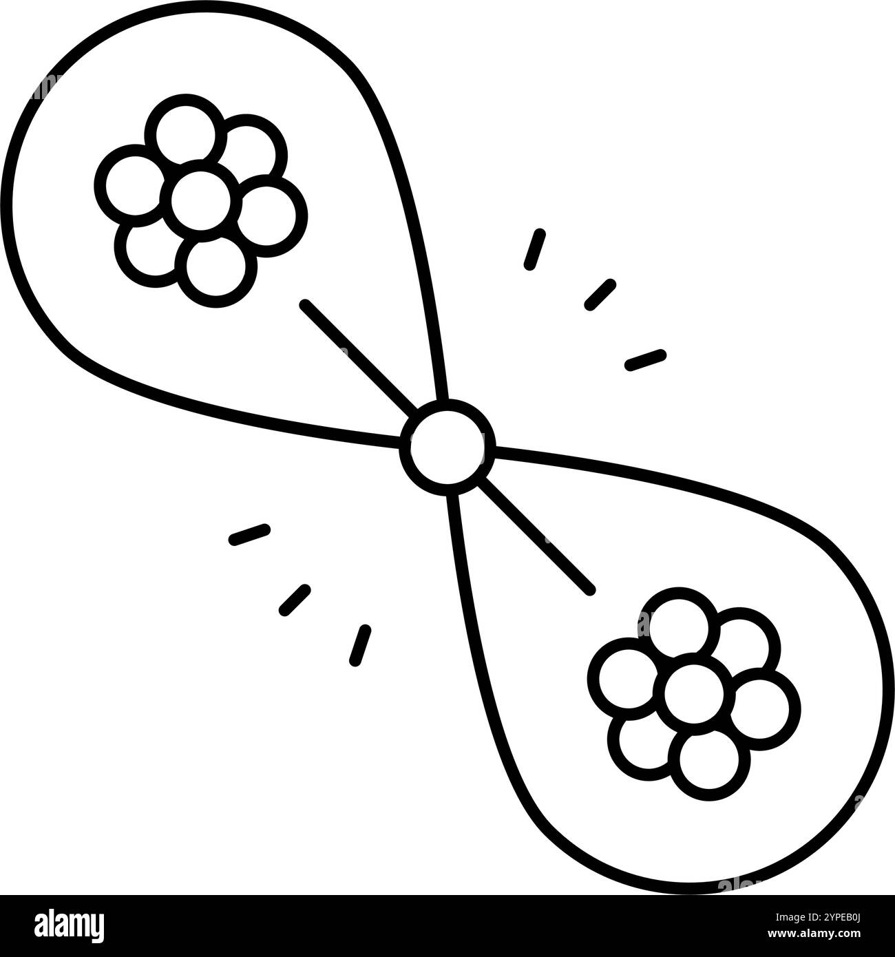 quantum entanglement unsolved mystery line icon vector illustration ...