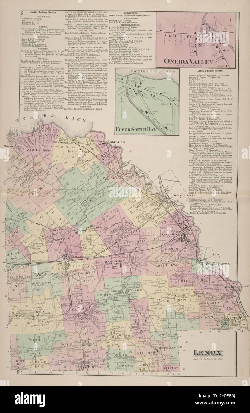 Oneida county n y maps hi-res stock photography and images - Alamy