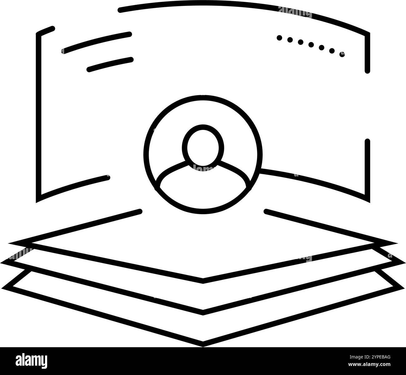 stage virtual conference line icon vector illustration Stock Vector ...