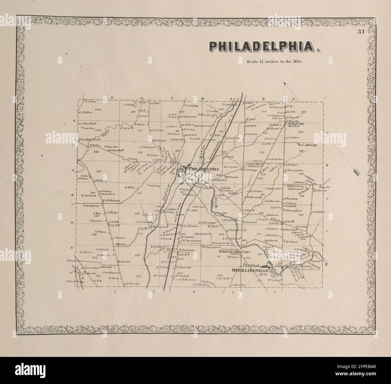 Philadelphia county map hi-res stock photography and images - Alamy
