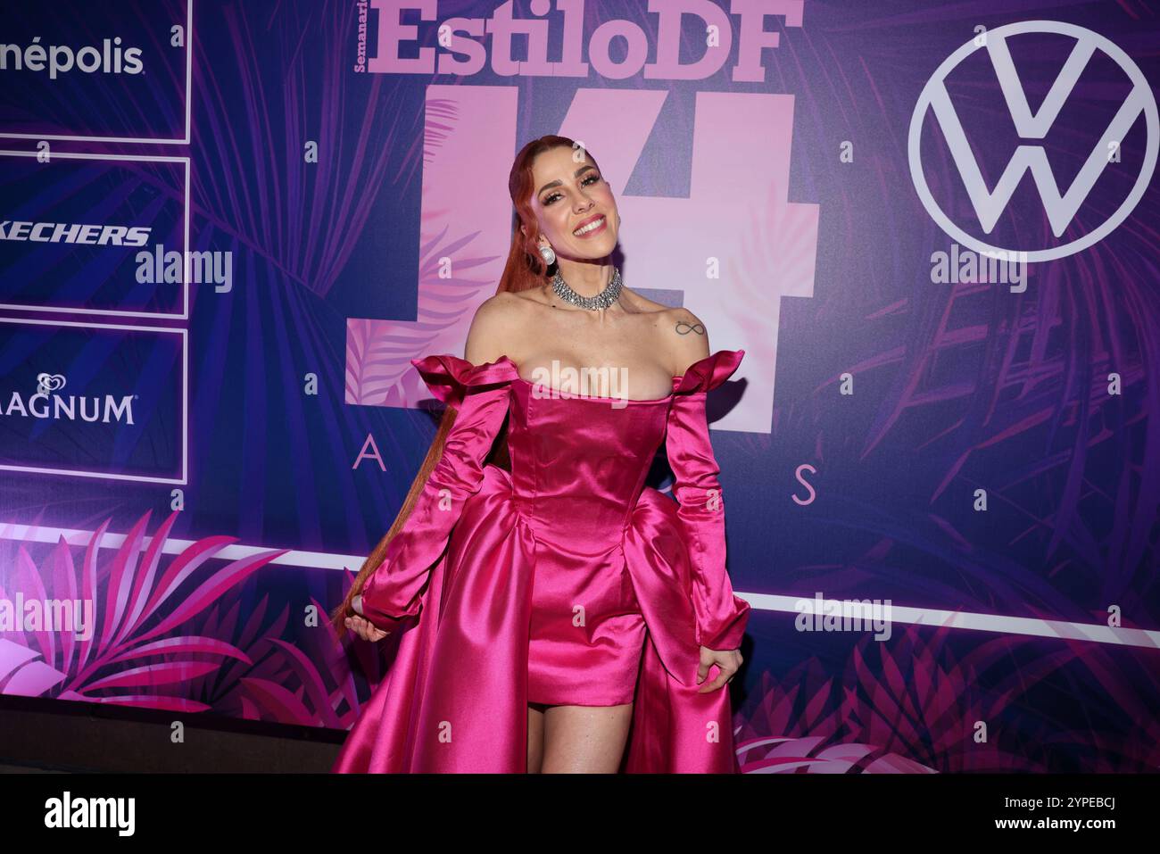 Mexico City, Mexico. 28th Nov, 2024. Regina Murguía attends the pink ...