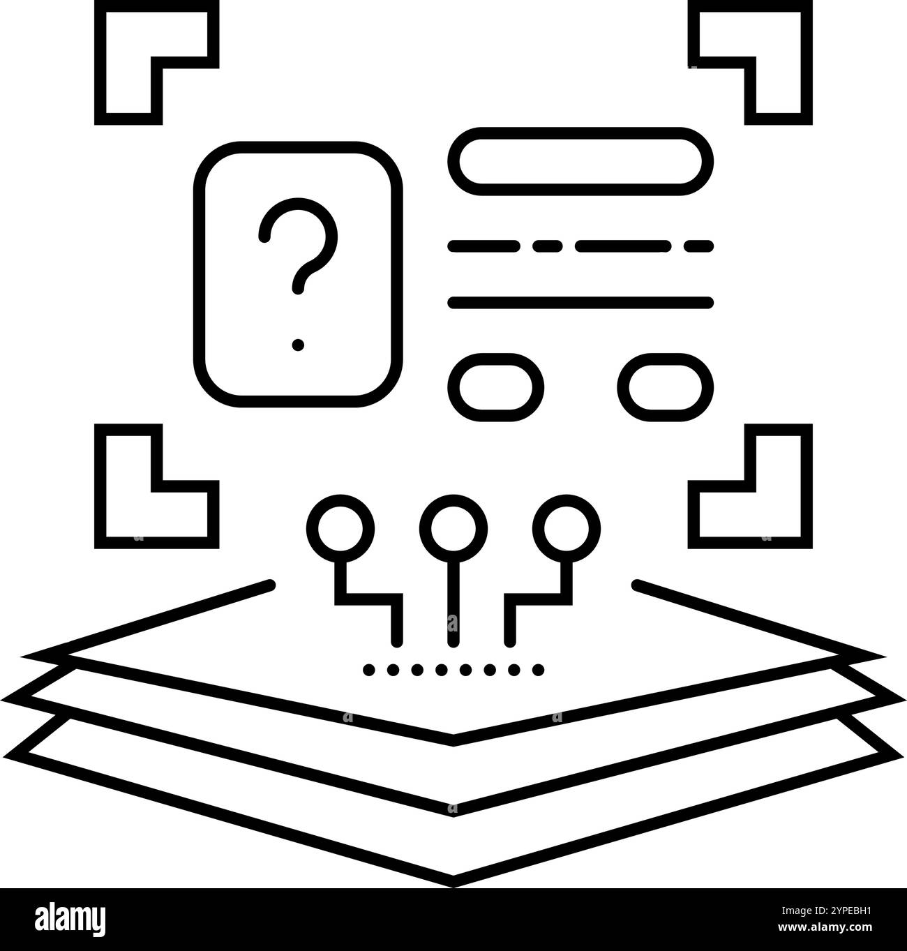 audience polling virtual conference line icon vector illustration Stock ...