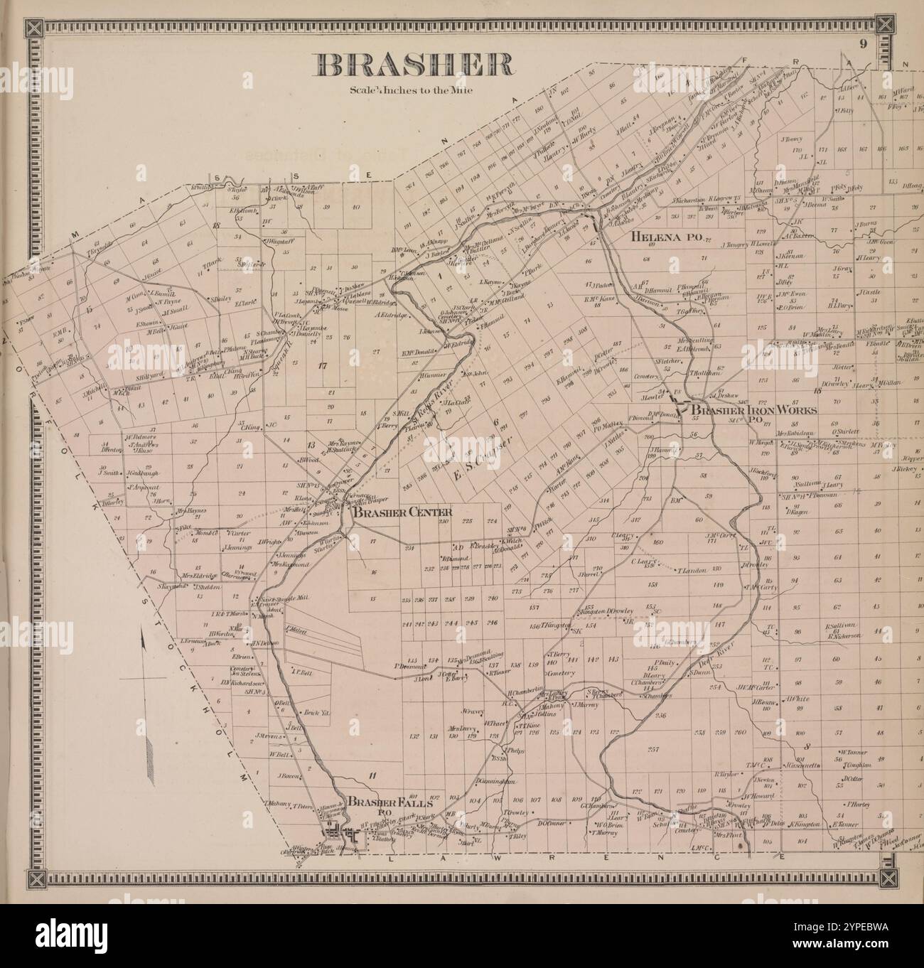 Township maps hi-res stock photography and images - Alamy