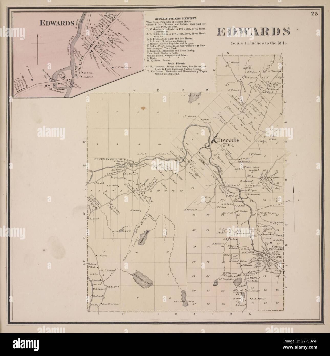 Edwards county map hi-res stock photography and images - Alamy