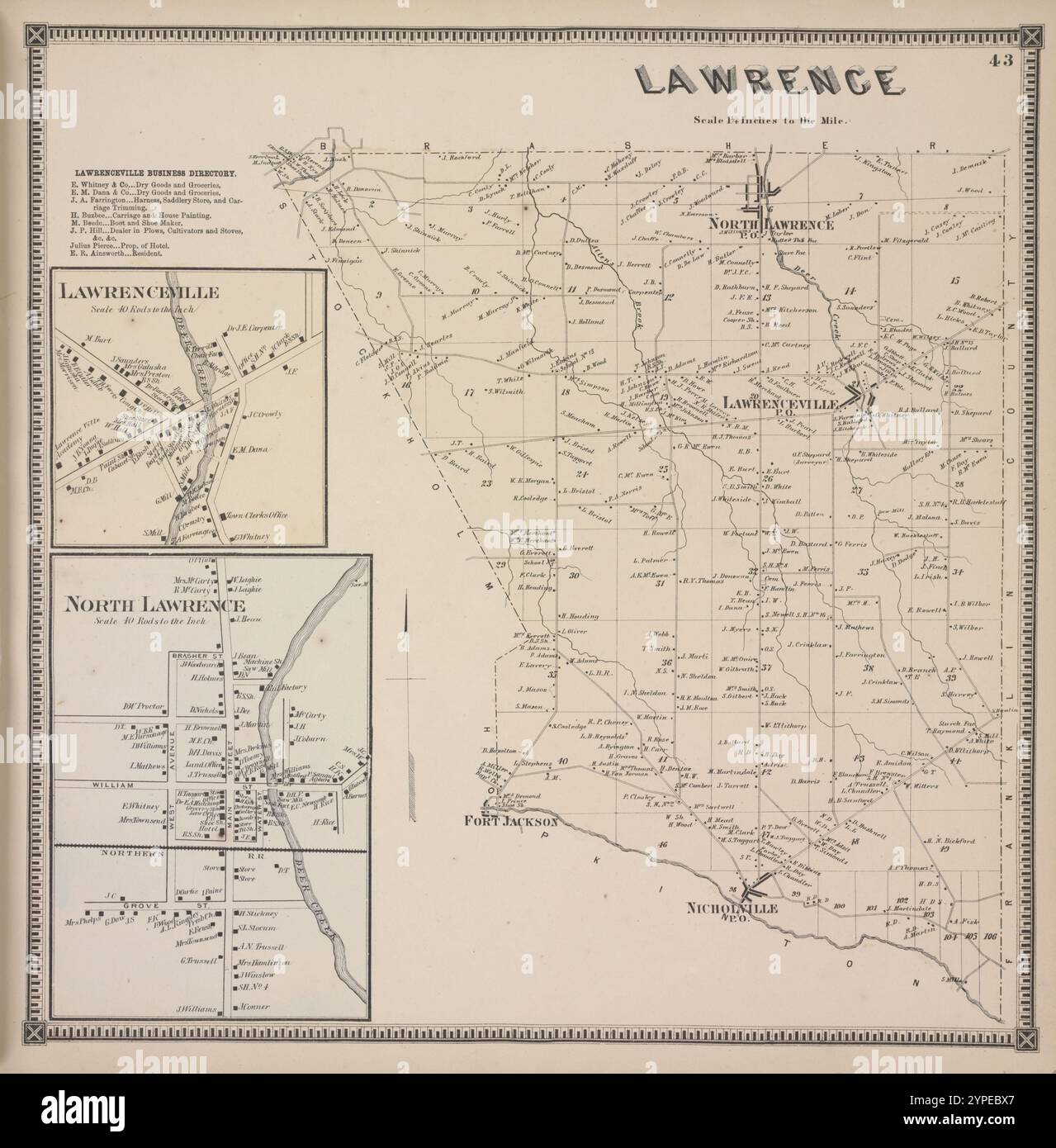 Saint lawrence county map hi-res stock photography and images - Alamy