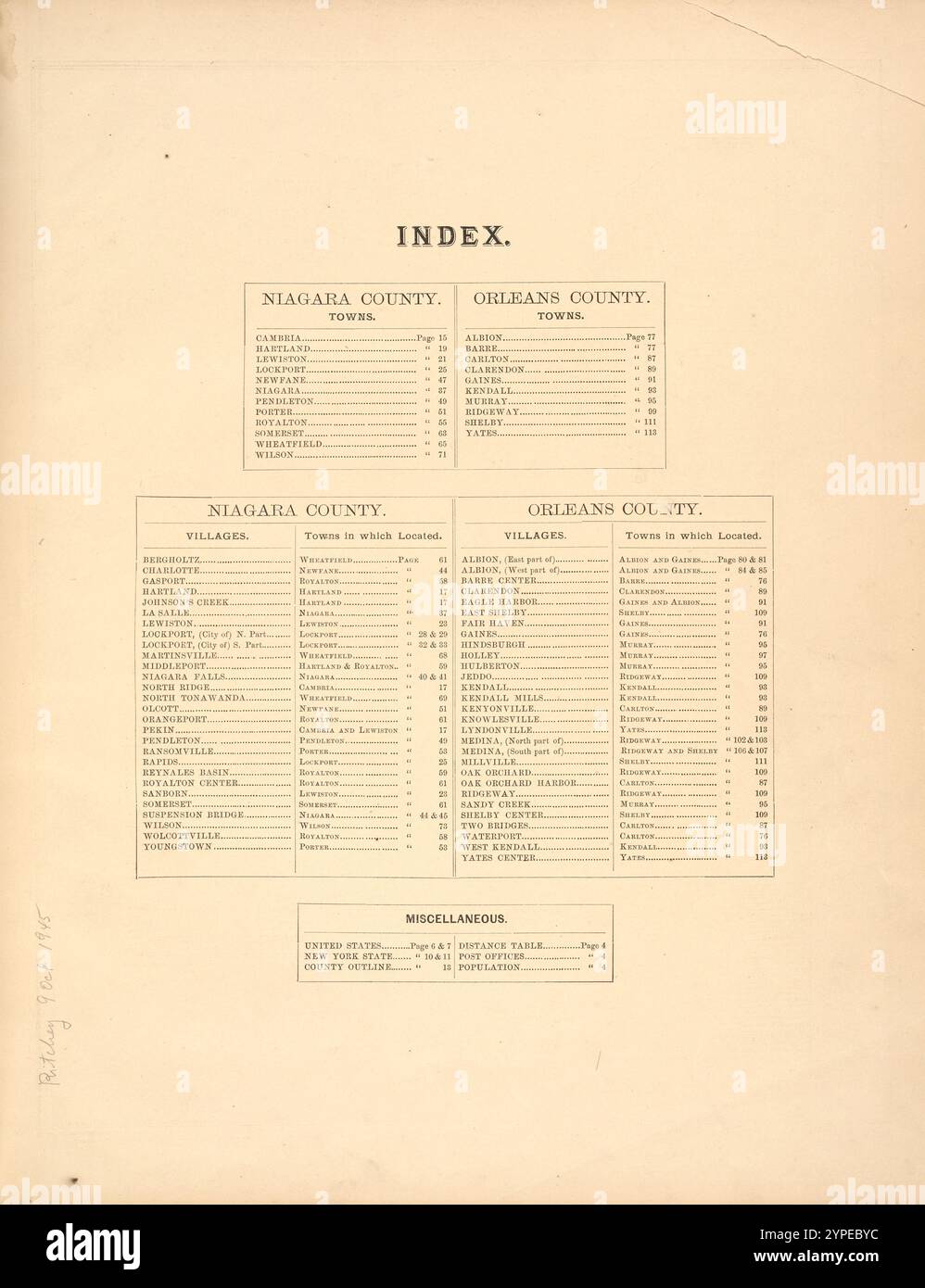 Index maps hi-res stock photography and images - Alamy