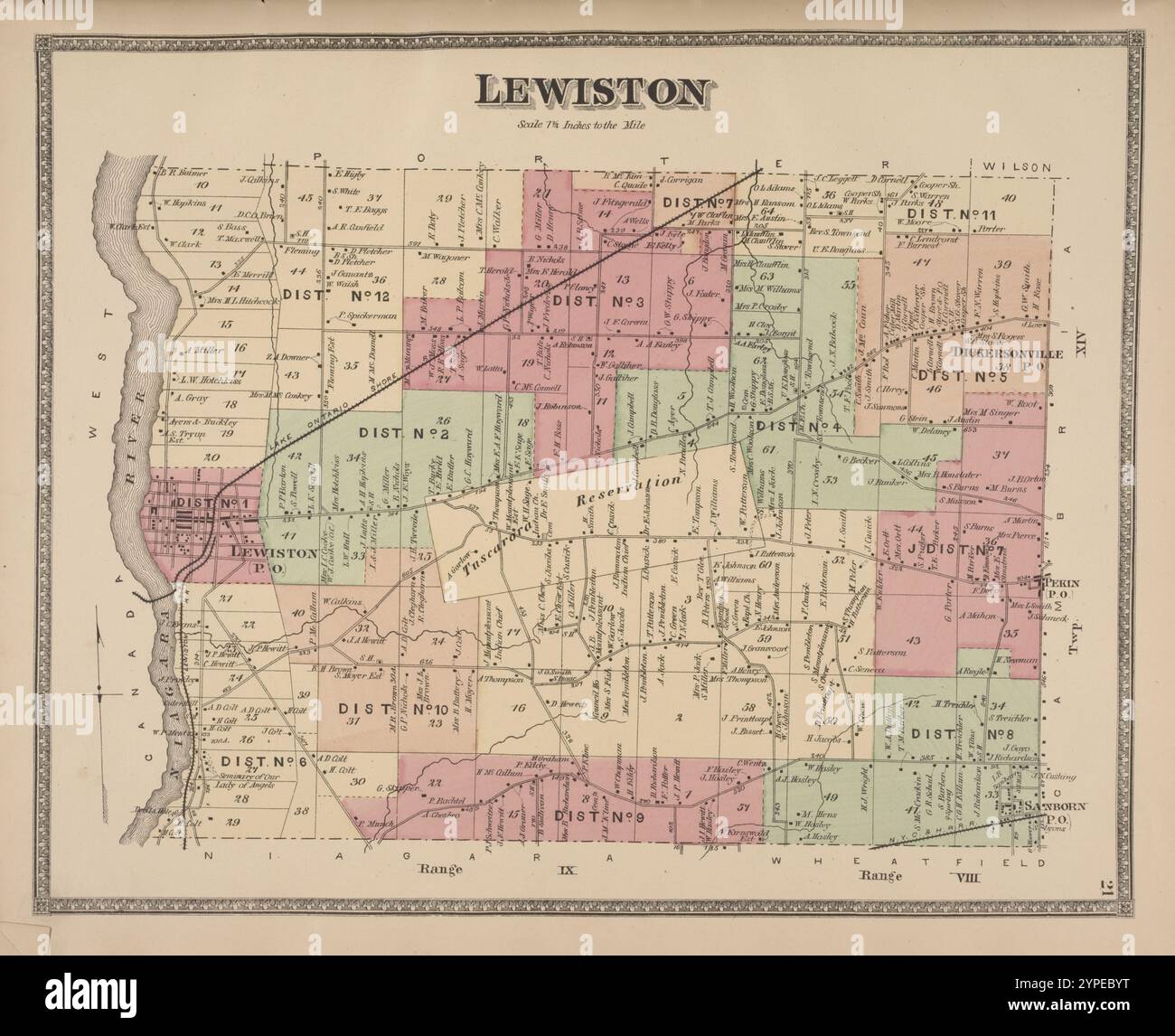 Map of lewiston hi-res stock photography and images - Alamy