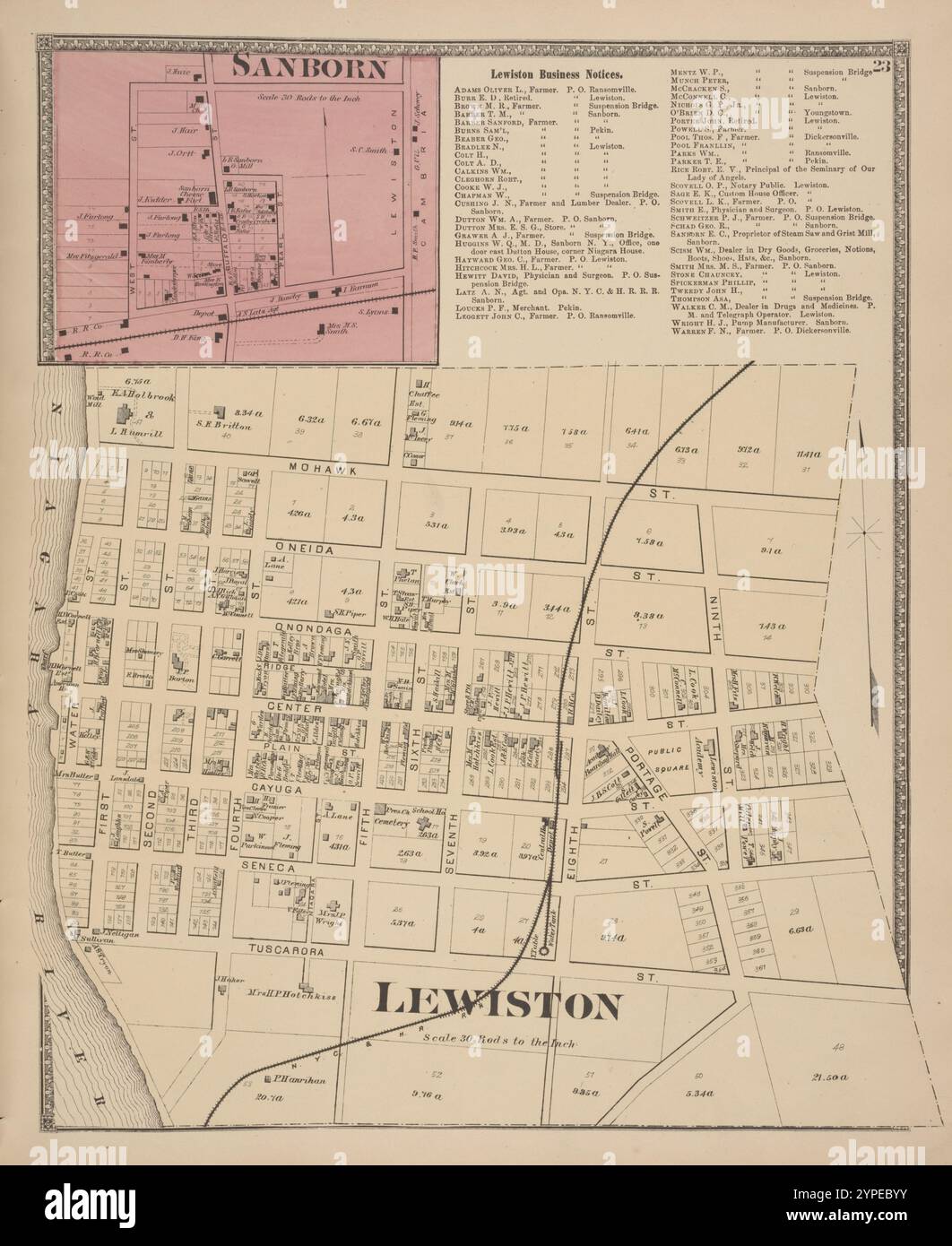 Map of lewiston hi-res stock photography and images - Alamy