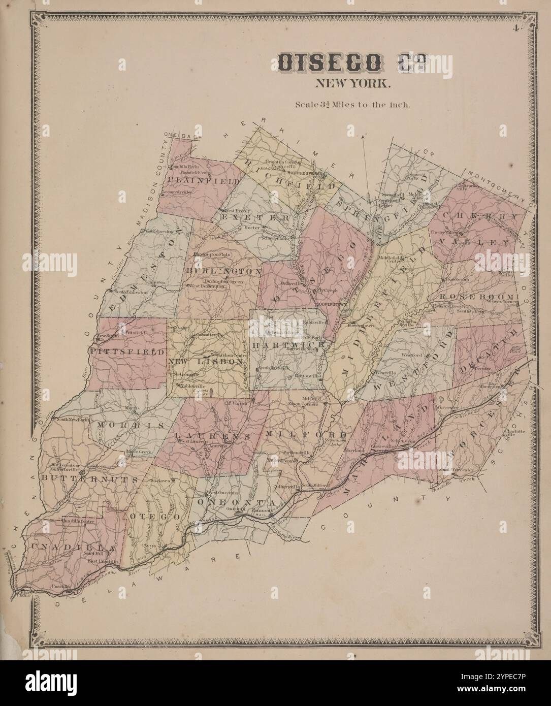Map of otsego hi-res stock photography and images - Alamy