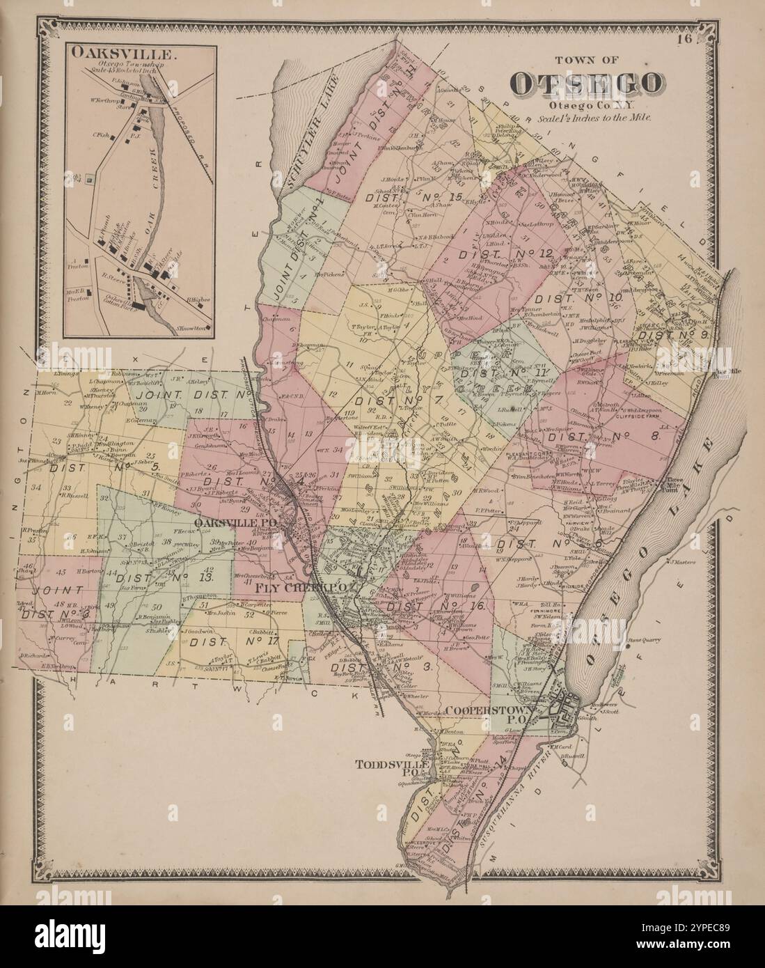 Map of otsego co hi-res stock photography and images - Alamy