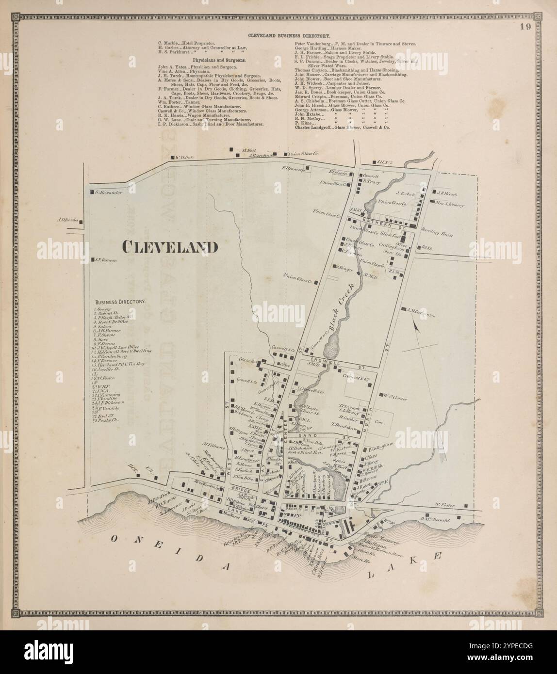 Cleveland county map hi-res stock photography and images - Alamy