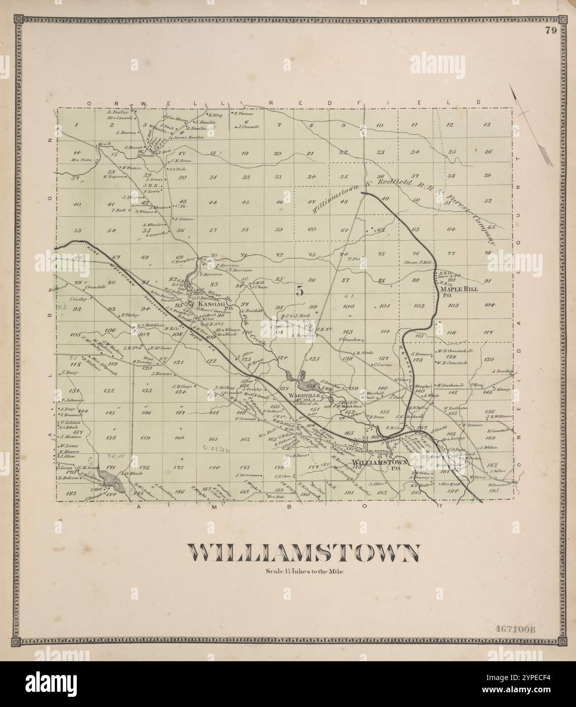 Map of williamstown hi-res stock photography and images - Alamy