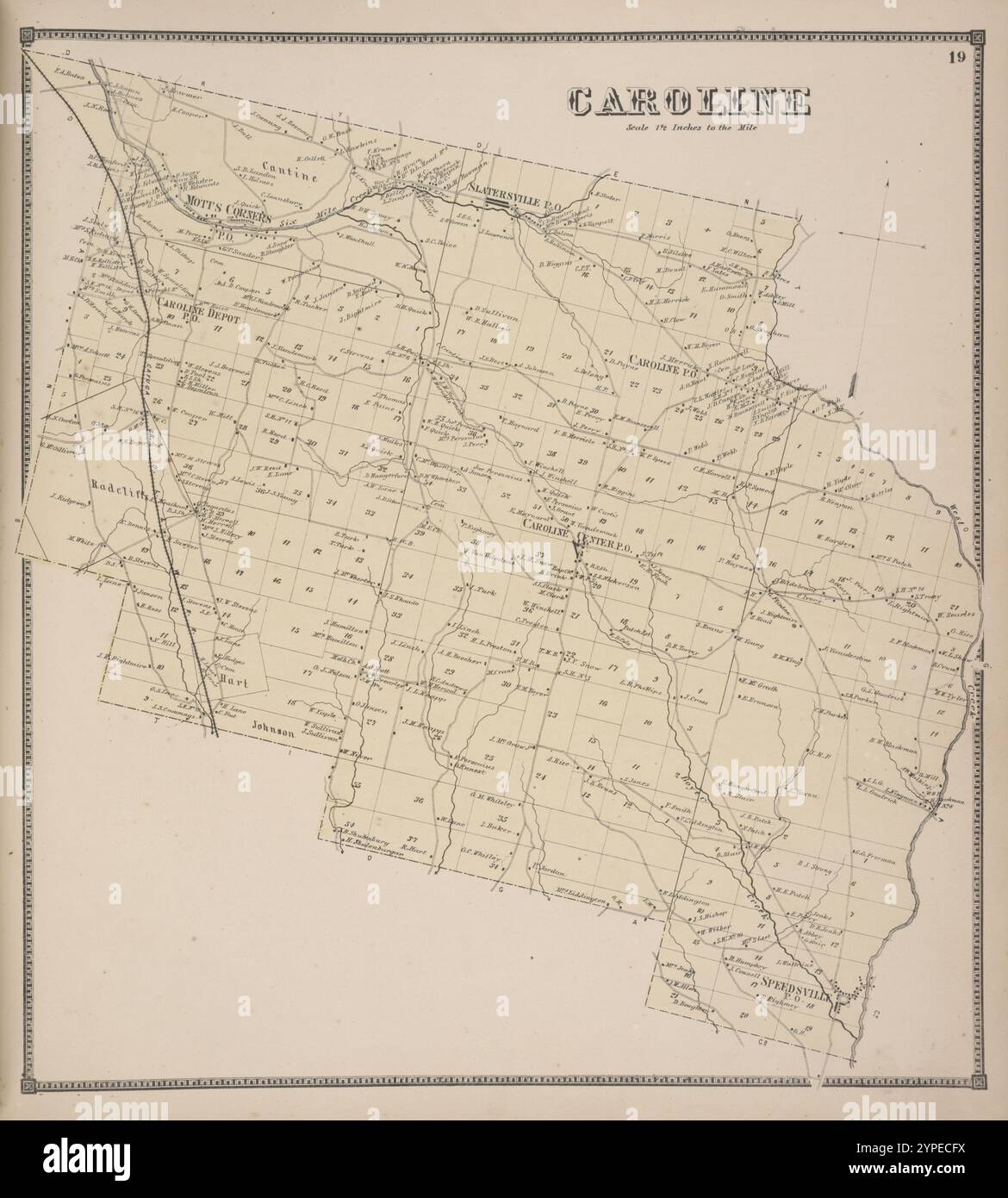 Caroline county map hi-res stock photography and images - Alamy