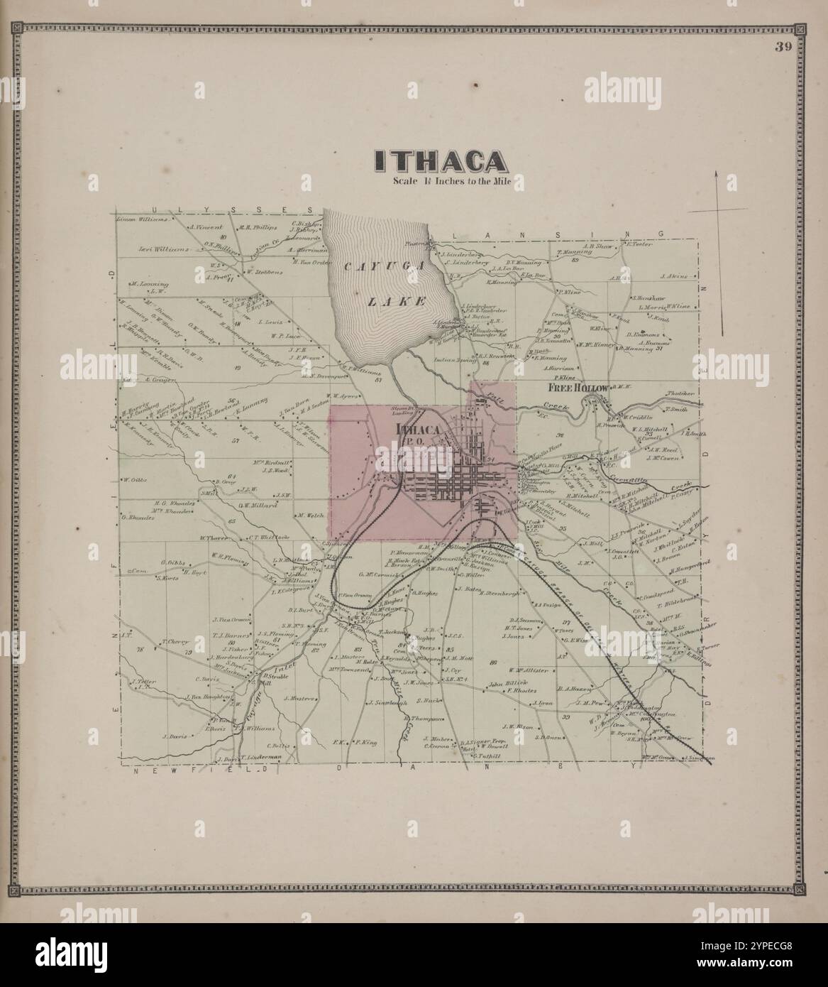 Map of ithaca hi-res stock photography and images - Alamy