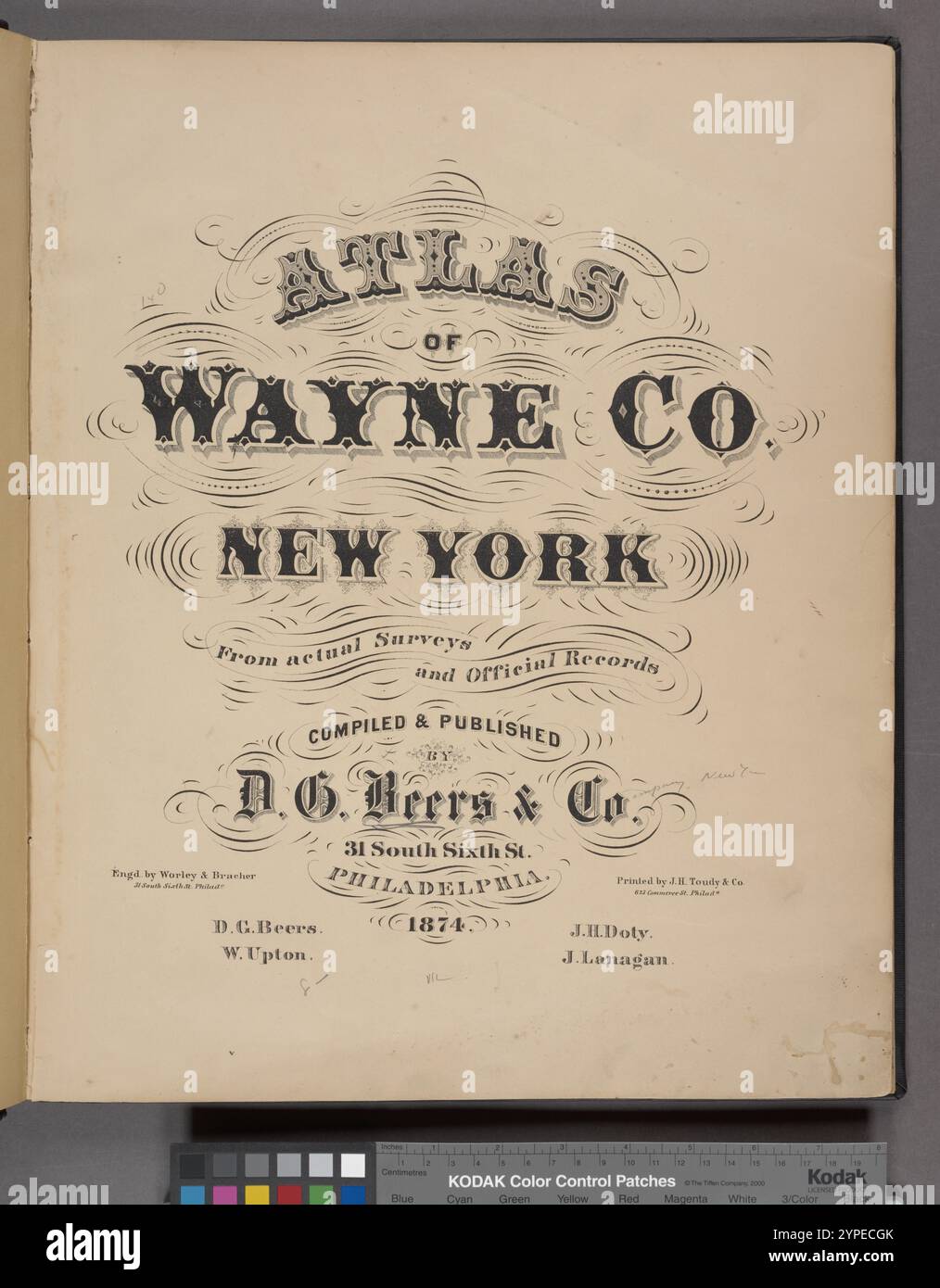 Wayne county map hi-res stock photography and images - Alamy