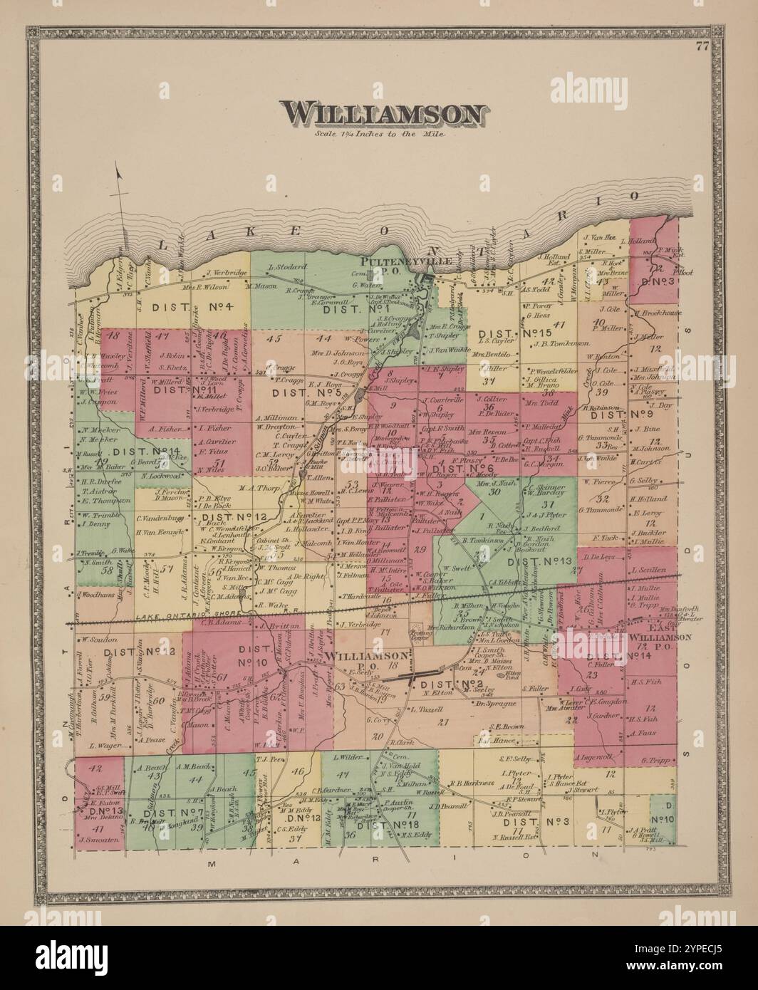 Williamson county map hi-res stock photography and images - Alamy