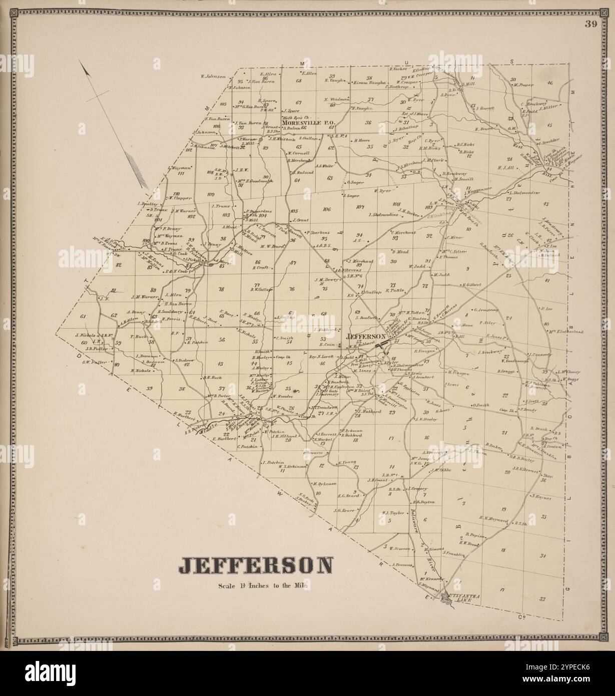 Jefferson [Township] 1866 Stock Photo - Alamy