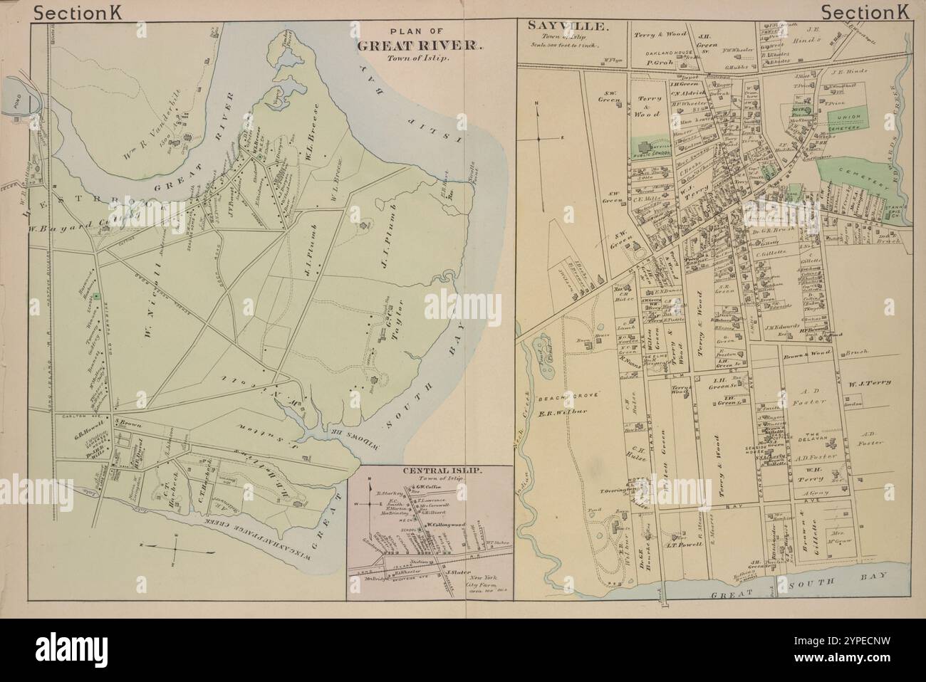 Map of central islip hi-res stock photography and images - Alamy