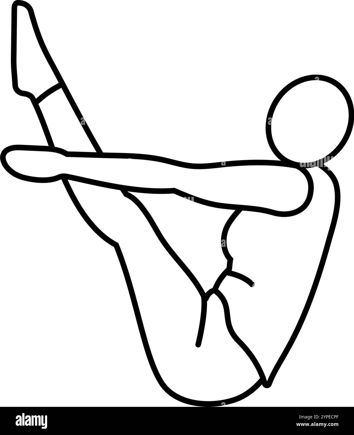boat pose navasana yoga line icon vector illustration Stock Vector ...