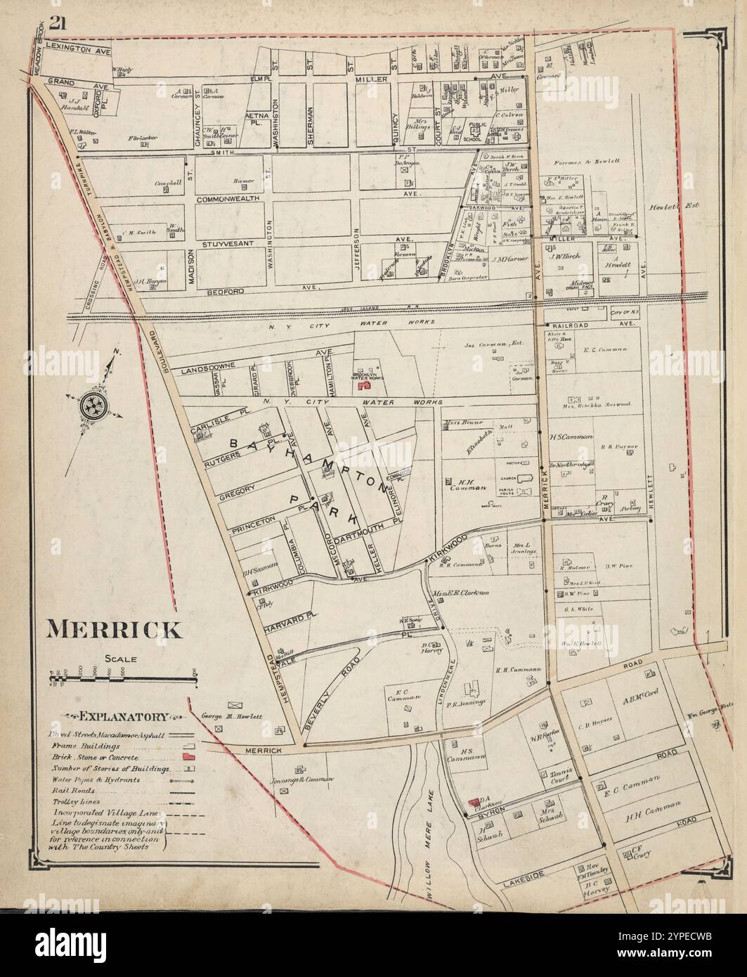 Map of merrick hi-res stock photography and images - Alamy