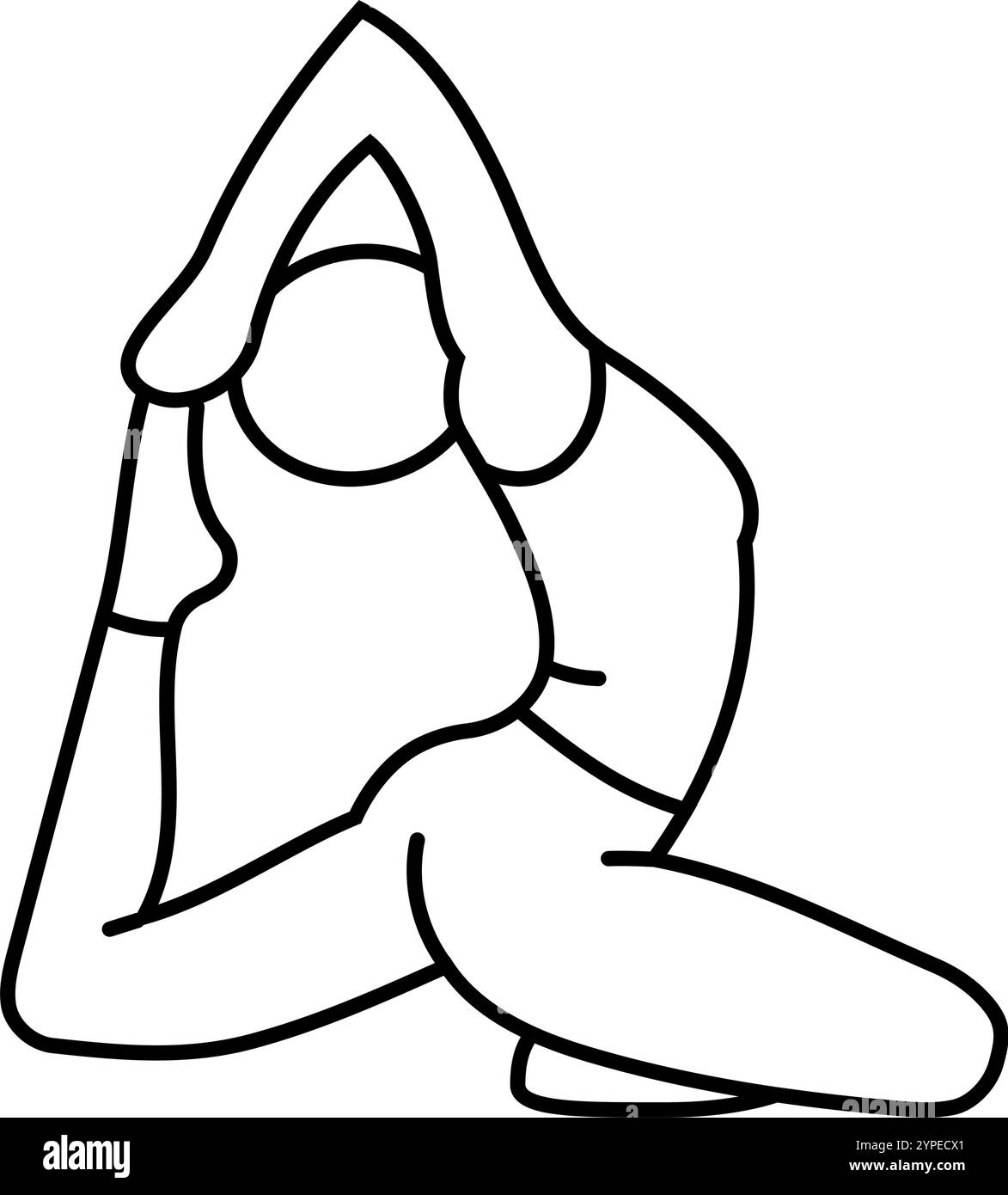 half lord of the fishes pose ardha matsyendrasana line icon vector ...