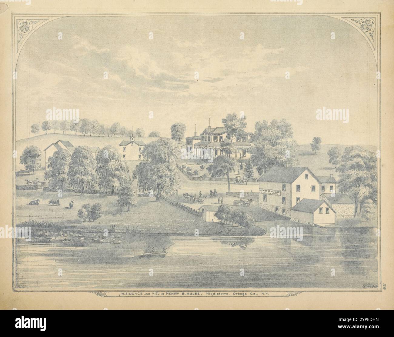 Residence and Mill of Henry B. Hulse, Middletown. Orange Co., N.Y. 1875 ...
