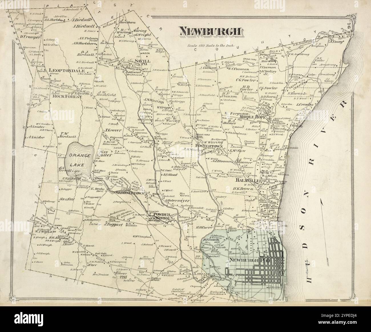 Map of newburgh hi-res stock photography and images - Alamy