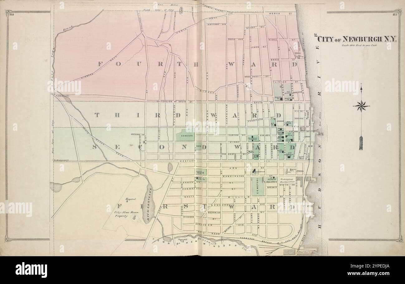 Map of newburgh hi-res stock photography and images - Alamy