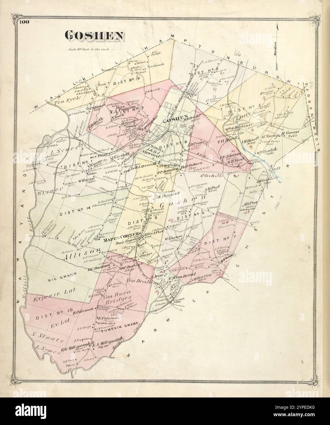Goshen county map hi-res stock photography and images - Alamy