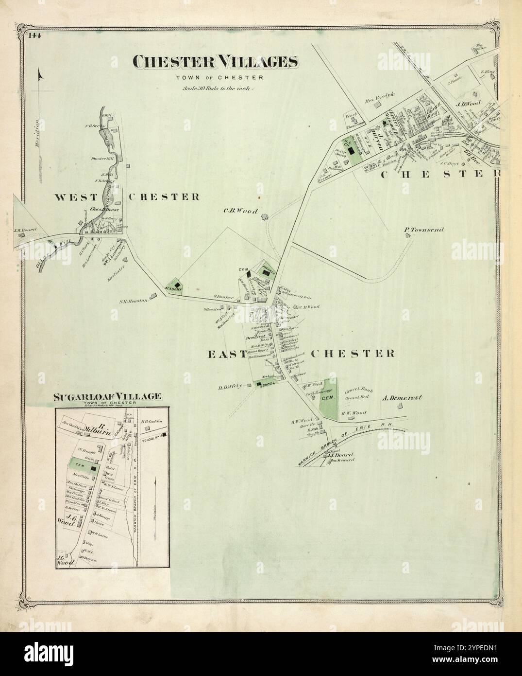 Chester Villages [Village]; Sugarloaf Village [Village] 1875 Stock ...