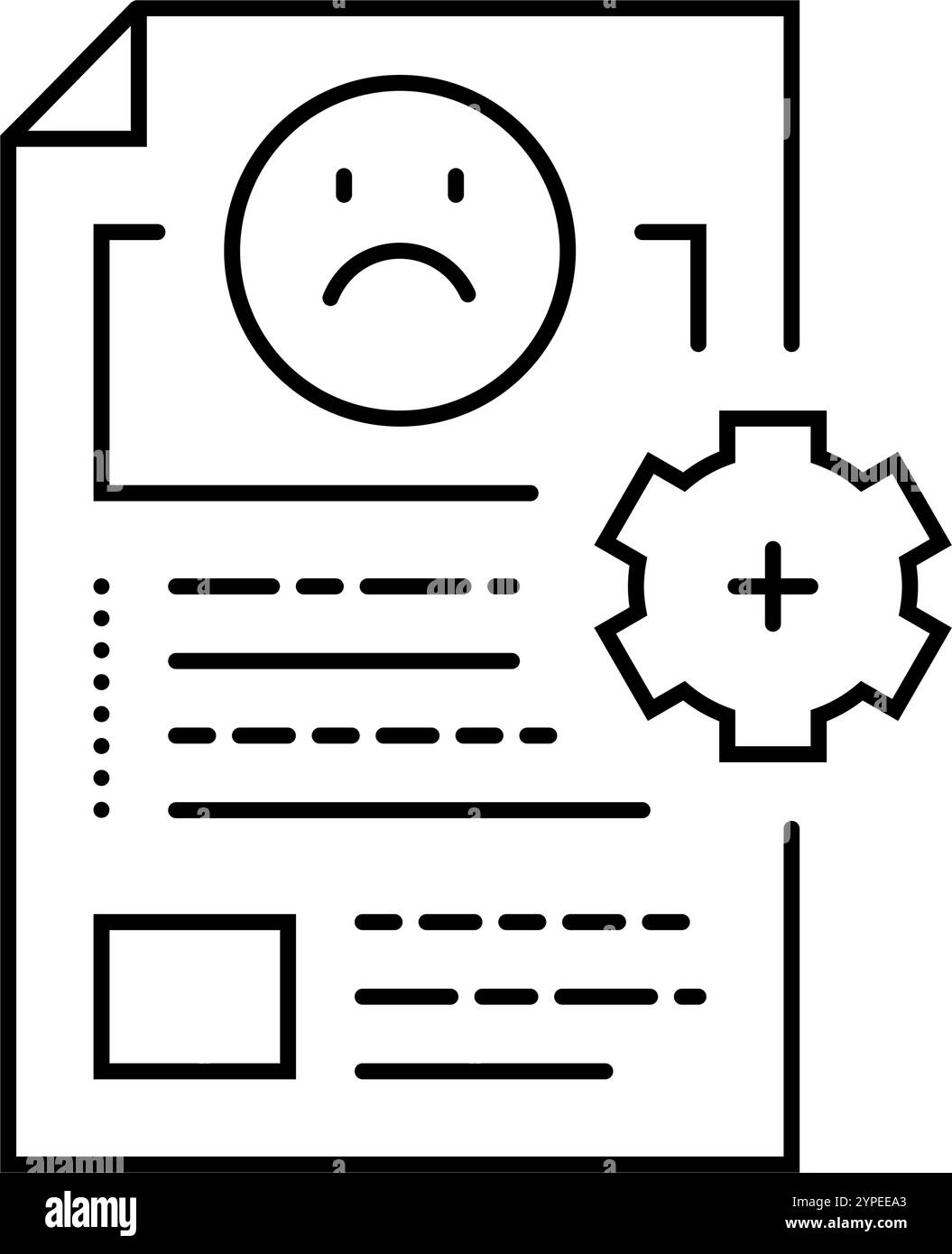 complaint resolution business process line icon vector illustration ...