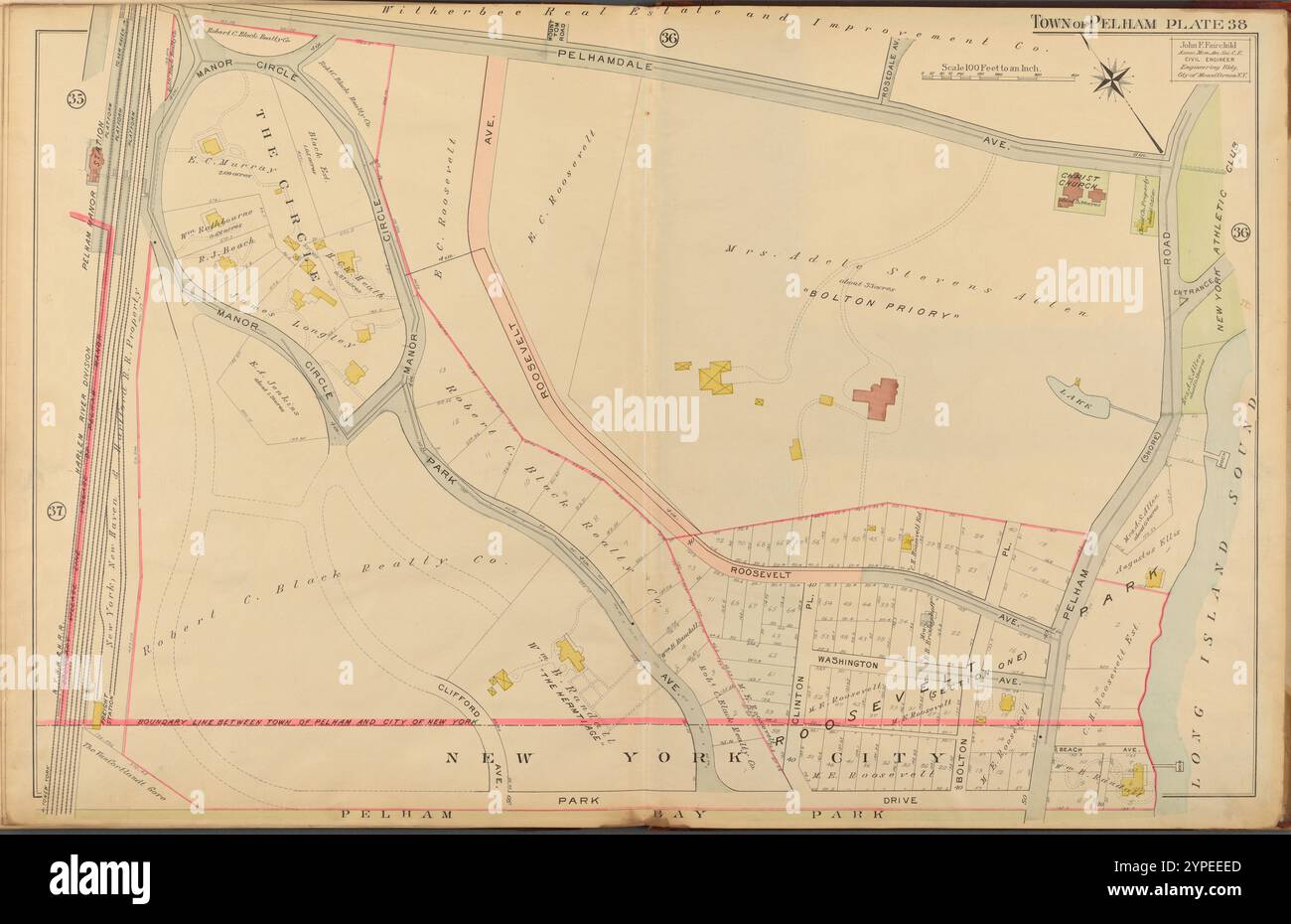 Mount Vernon, Double Page Plate No. 38 [Map bounded by Pelhamdale Ave ...