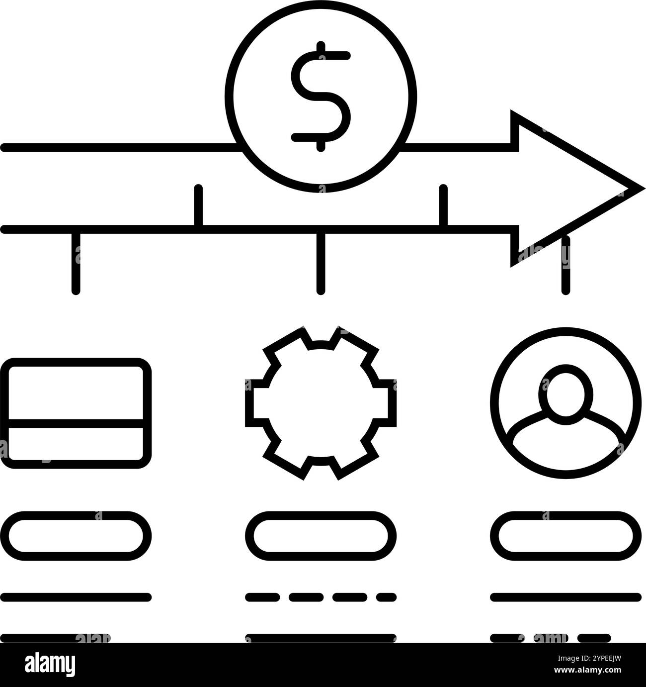 payment processing business process line icon vector illustration Stock Vector Image & Art - Alamy