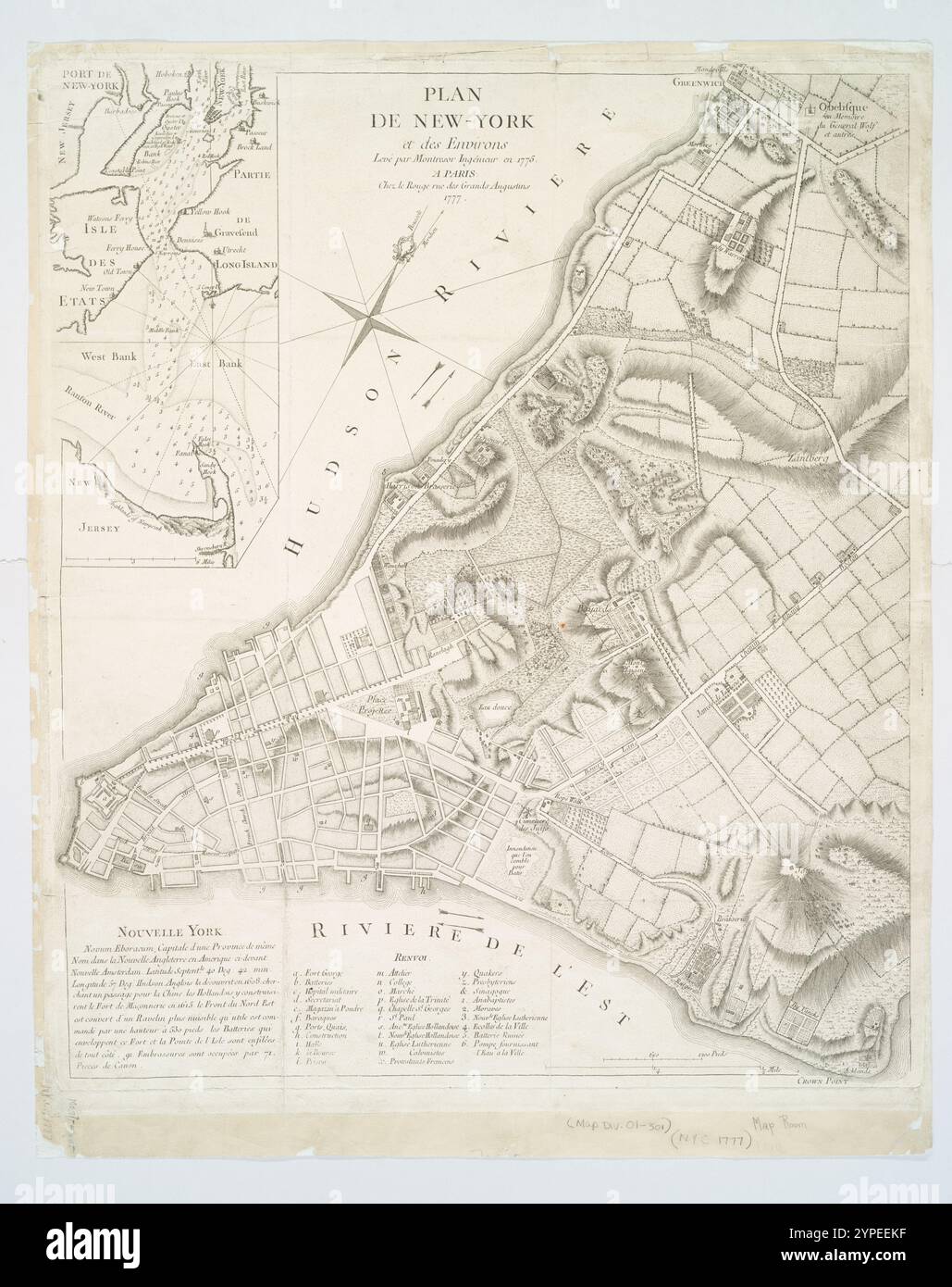 Map new york city 1800 hi-res stock photography and images - Alamy