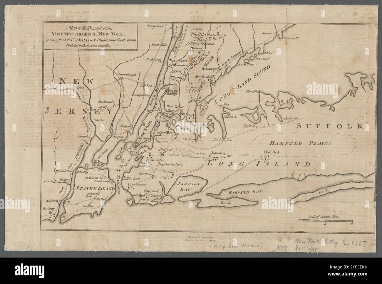 Map of the progress of His Majesty's armies in New York during the late ...