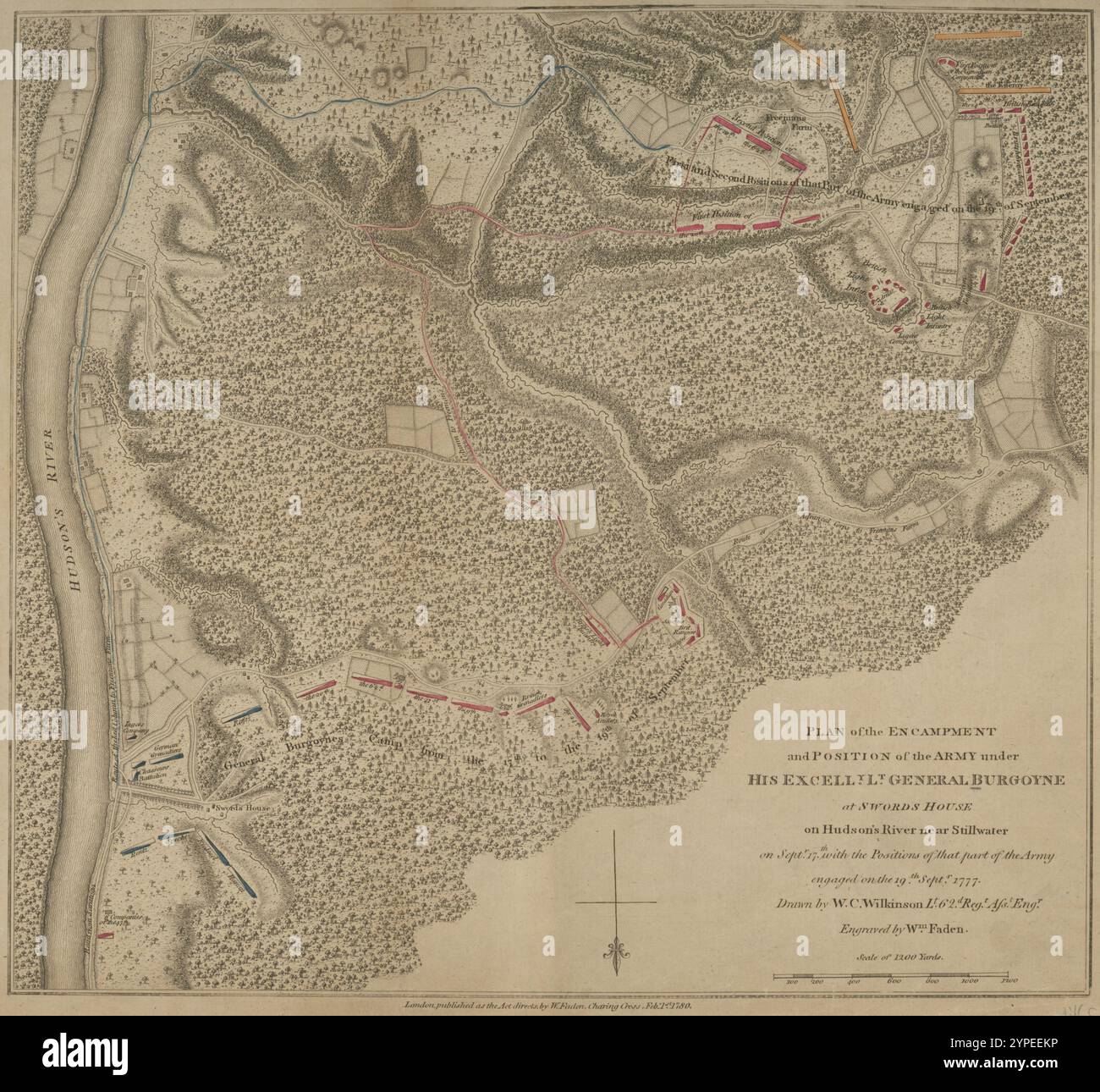 Plan of the encampment and position of the army under His Excelly. Lt ...