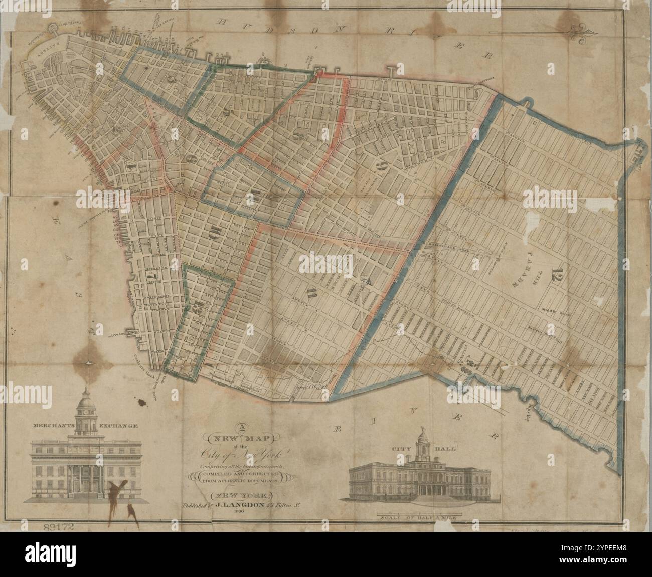 A new map of the city of New York : comprising all the late improvements, compiled and corrected ...