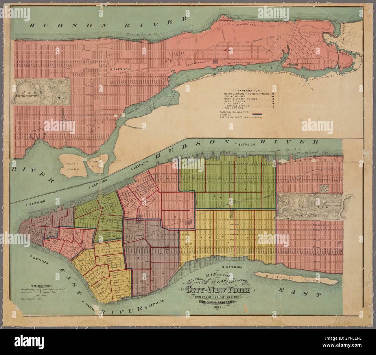 Map of the boundaries of the Fire Department of the City of New York ...