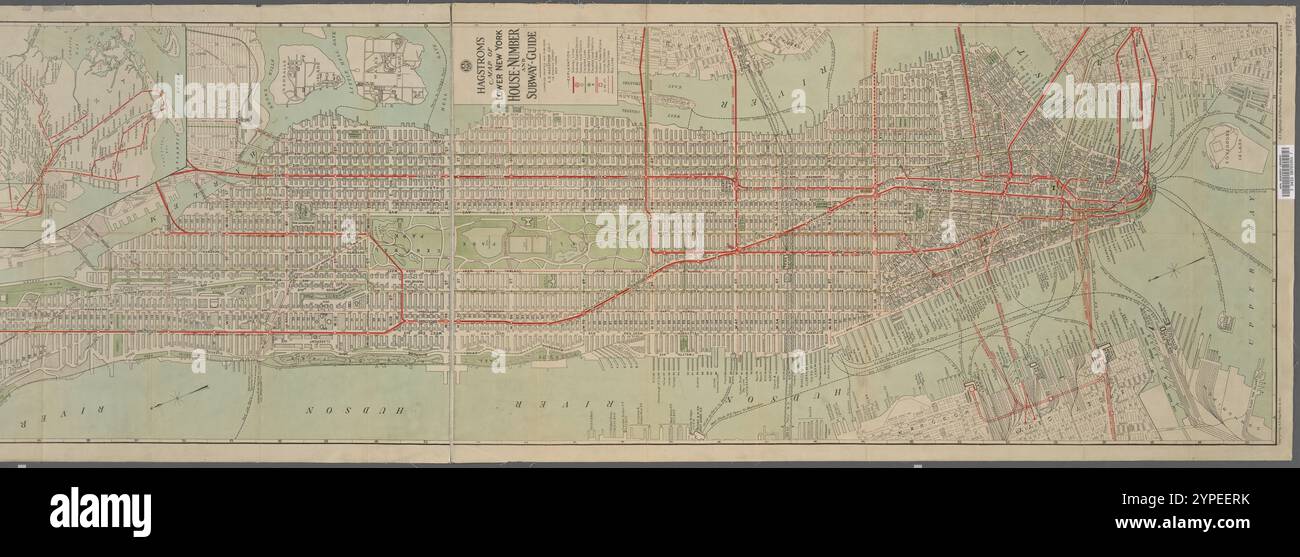 Hagstrom's map of upper New York house-number and subway-guide 1921 by ...